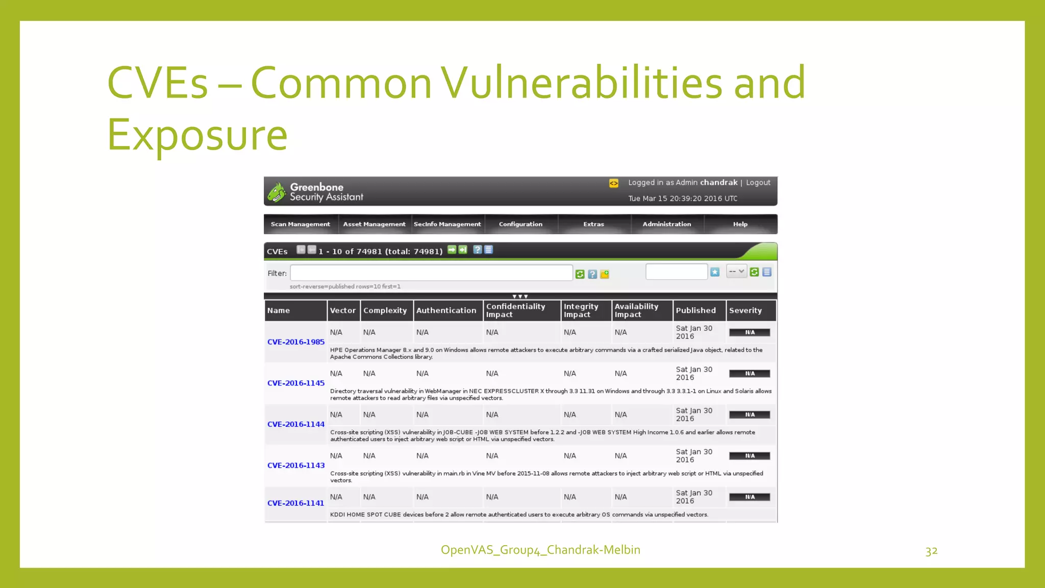 OpenVAS: Vulnerability Assessment Scanner | PPTX