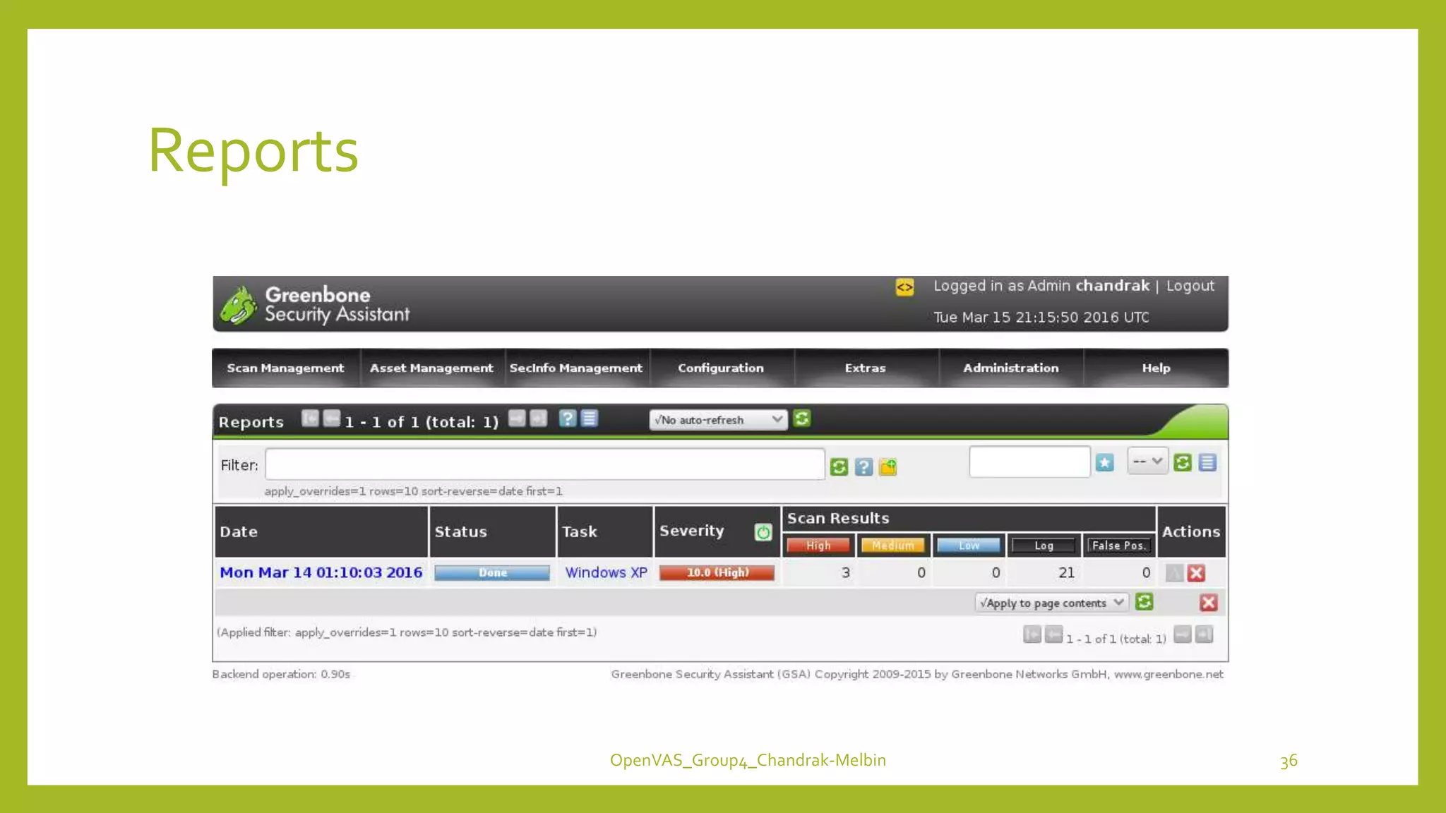 OpenVAS: Vulnerability Assessment Scanner | PPTX
