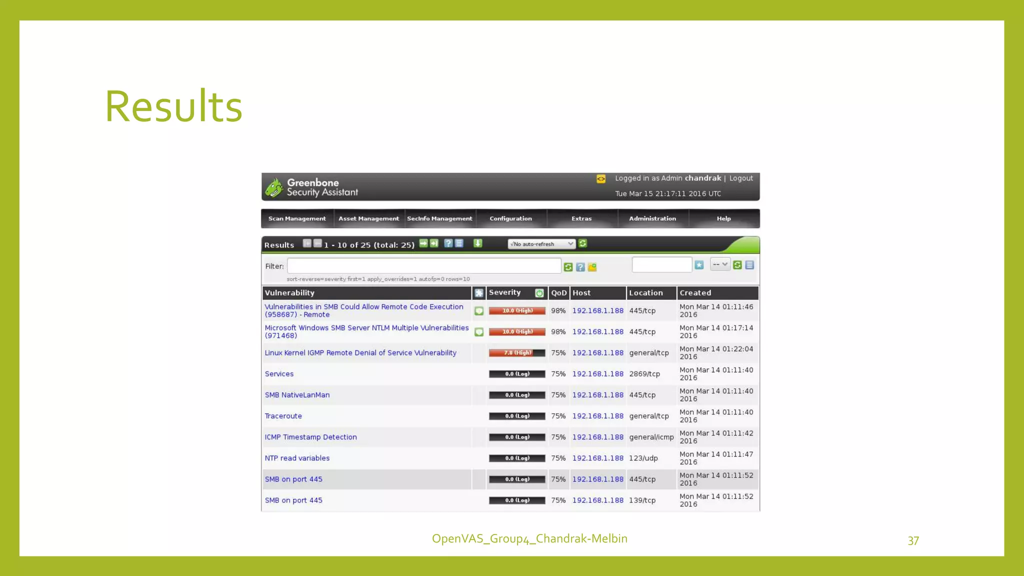 OpenVAS: Vulnerability Assessment Scanner | PPTX
