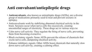 pharmacology-a summary of anti epileptic drugs | PPT
