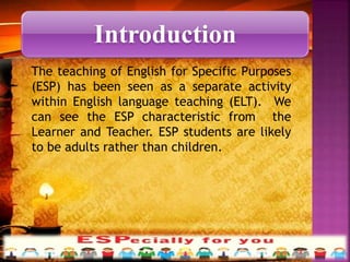 ESP Learner and Teacher | PPT