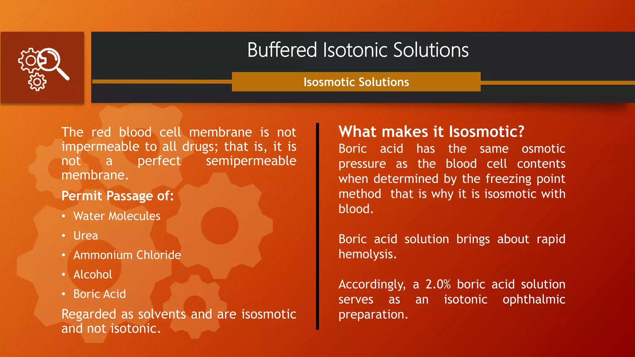 Buffer System and Isotonic Solutions | PPTX