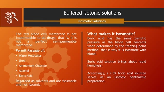 Buffer System and Isotonic Solutions | PPTX