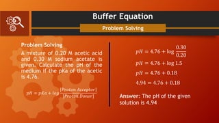 Buffer System and Isotonic Solutions | PPTX