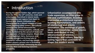 Trade and urbanization in central islamic and | PPTX