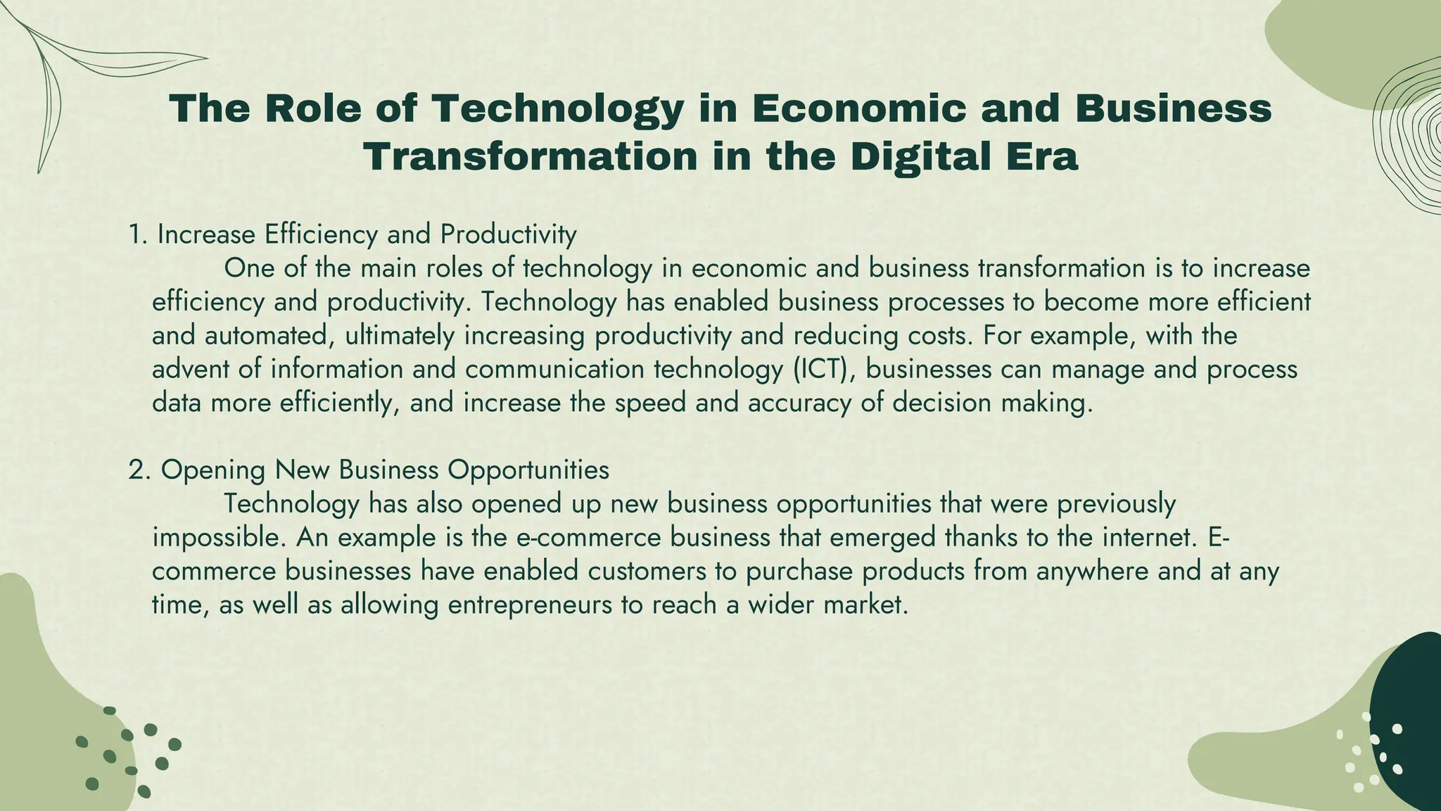 The role of technologi in economic .pptx