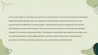 The role of technologi in economic .pptx