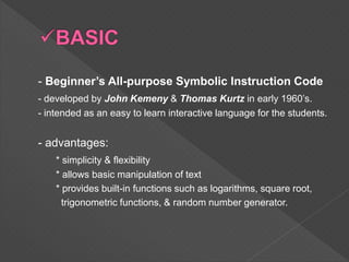 Group 4 programming language | PPT
