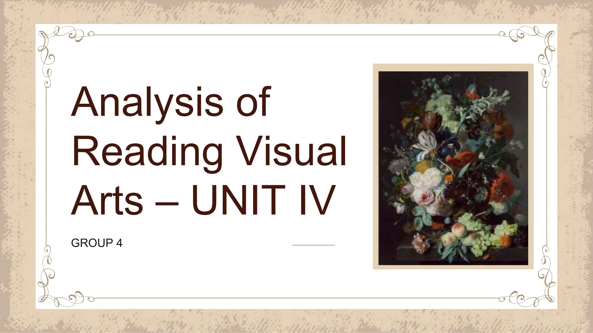 GROUP 4 RVA.pptx Analysis of Reasding Visual Arts | PPTX