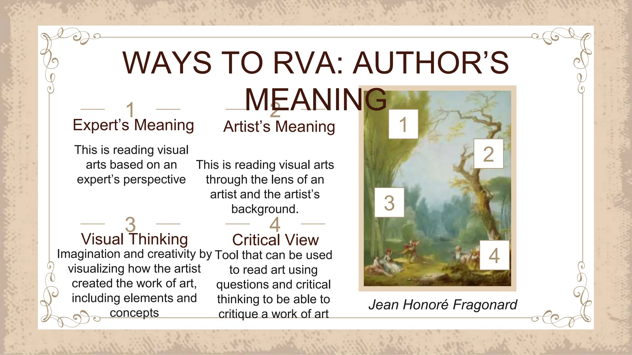 GROUP 4 RVA.pptx Analysis of Reasding Visual Arts | PPTX