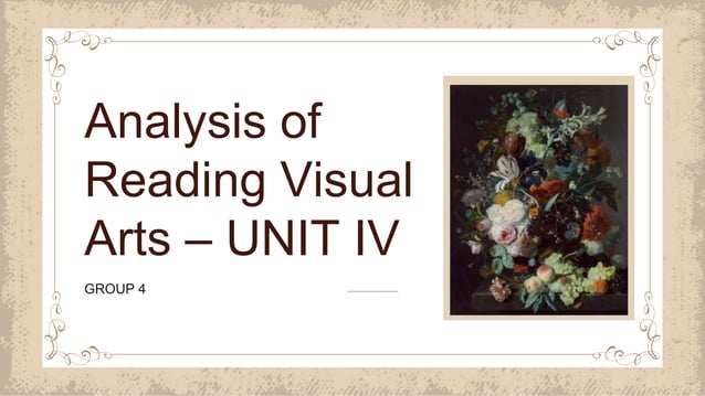 GROUP 4 RVA.pptx Analysis of Reasding Visual Arts | PPTX