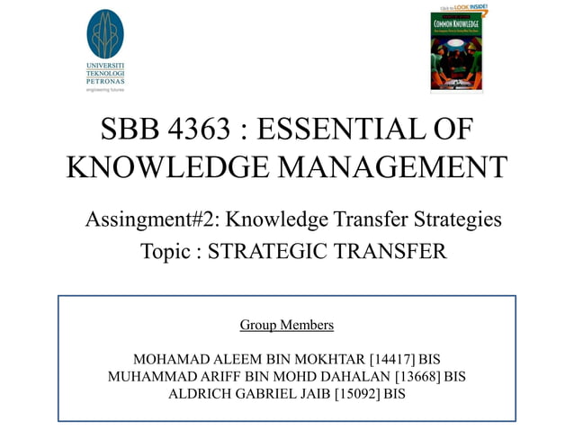 Knowledge Transfer Strategies: Strategic Transfer | PDF | Business ...
