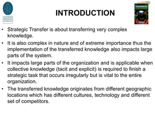 Knowledge Transfer Strategies: Strategic Transfer | PDF