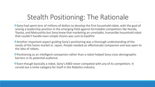 SONY AIBO-The value proposition and rationale behind the positioning | PPTX