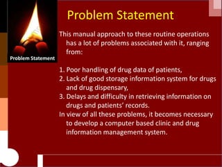 Clinic Record and Drug Management System | PPTX