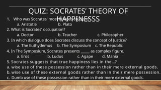 SOCRATES' THEORY OF HAPPINESS by group 4.pptx