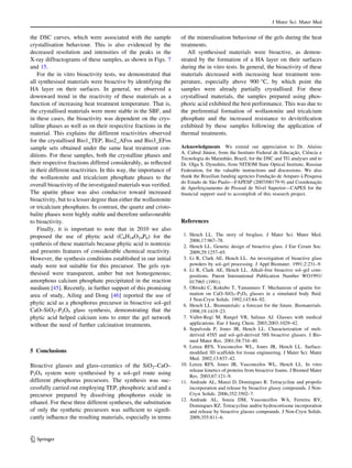 Group5.the influence of phosphorus precursors on the synthesis and bioactivity si o2 cao-p2o5 ...