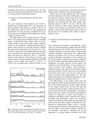 Group5.the influence of phosphorus precursors on the synthesis and bioactivity si o2 cao-p2o5 ...