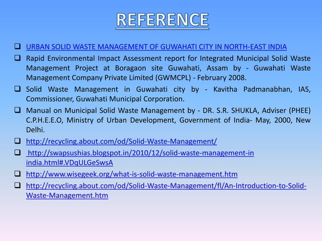 Solid waste management in Guwahati city | PPTX