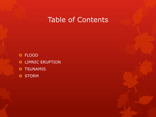 Natural disasters Group5 | PPT