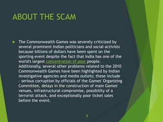 commonwealth game scam | PPTX