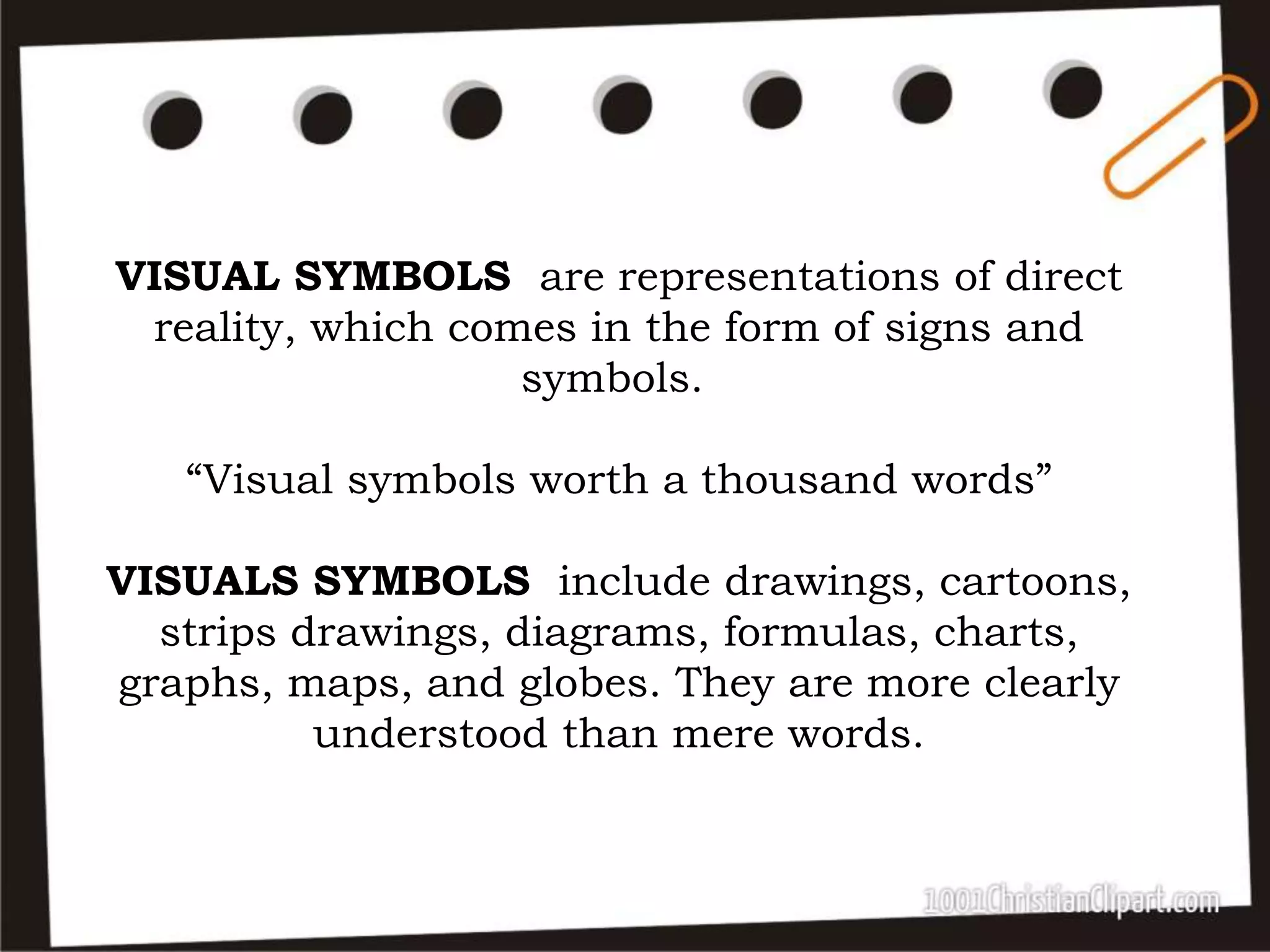 teaching visual symbols | PPT