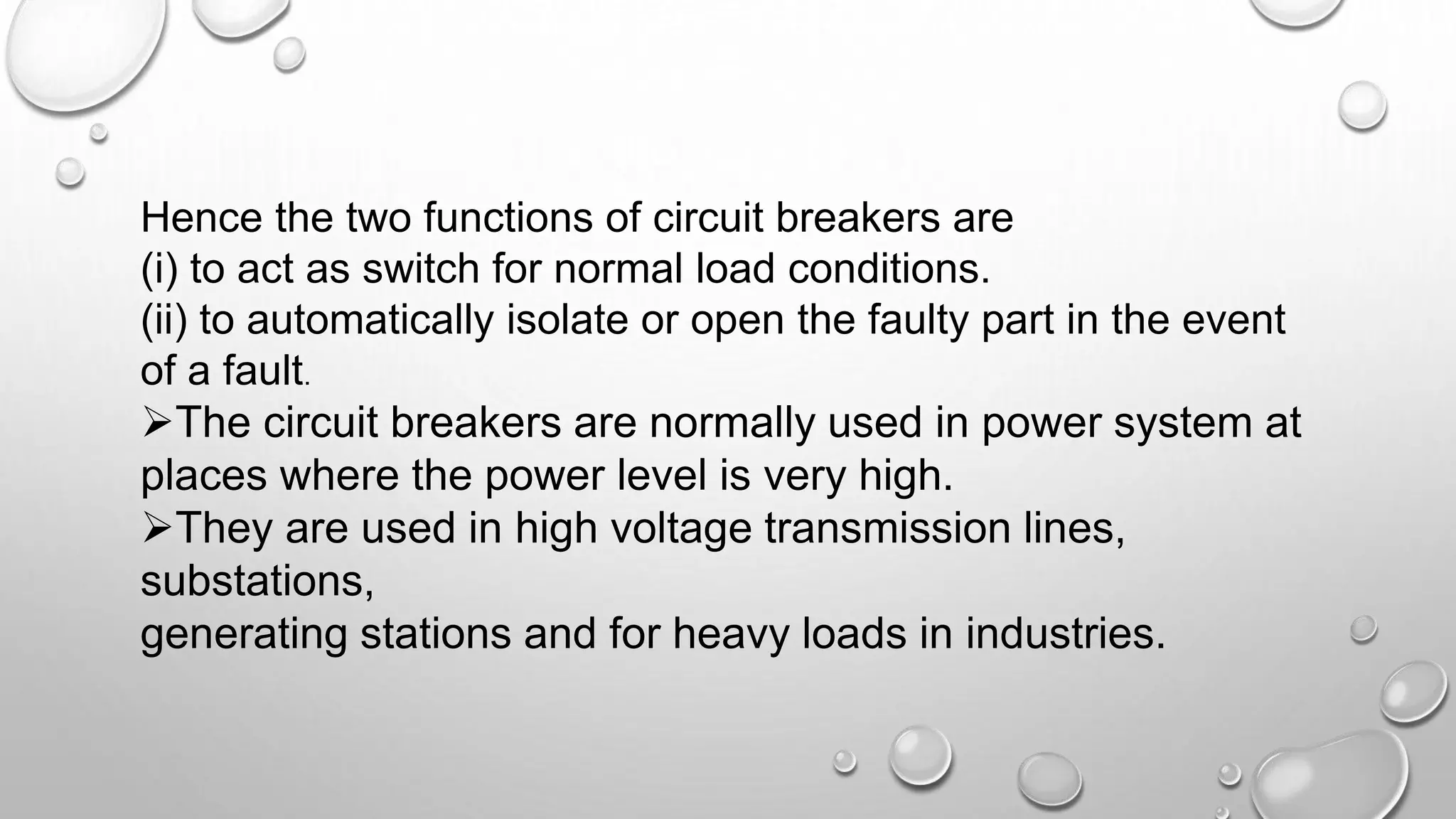 Selection Of Circuit Breaker | PPTX