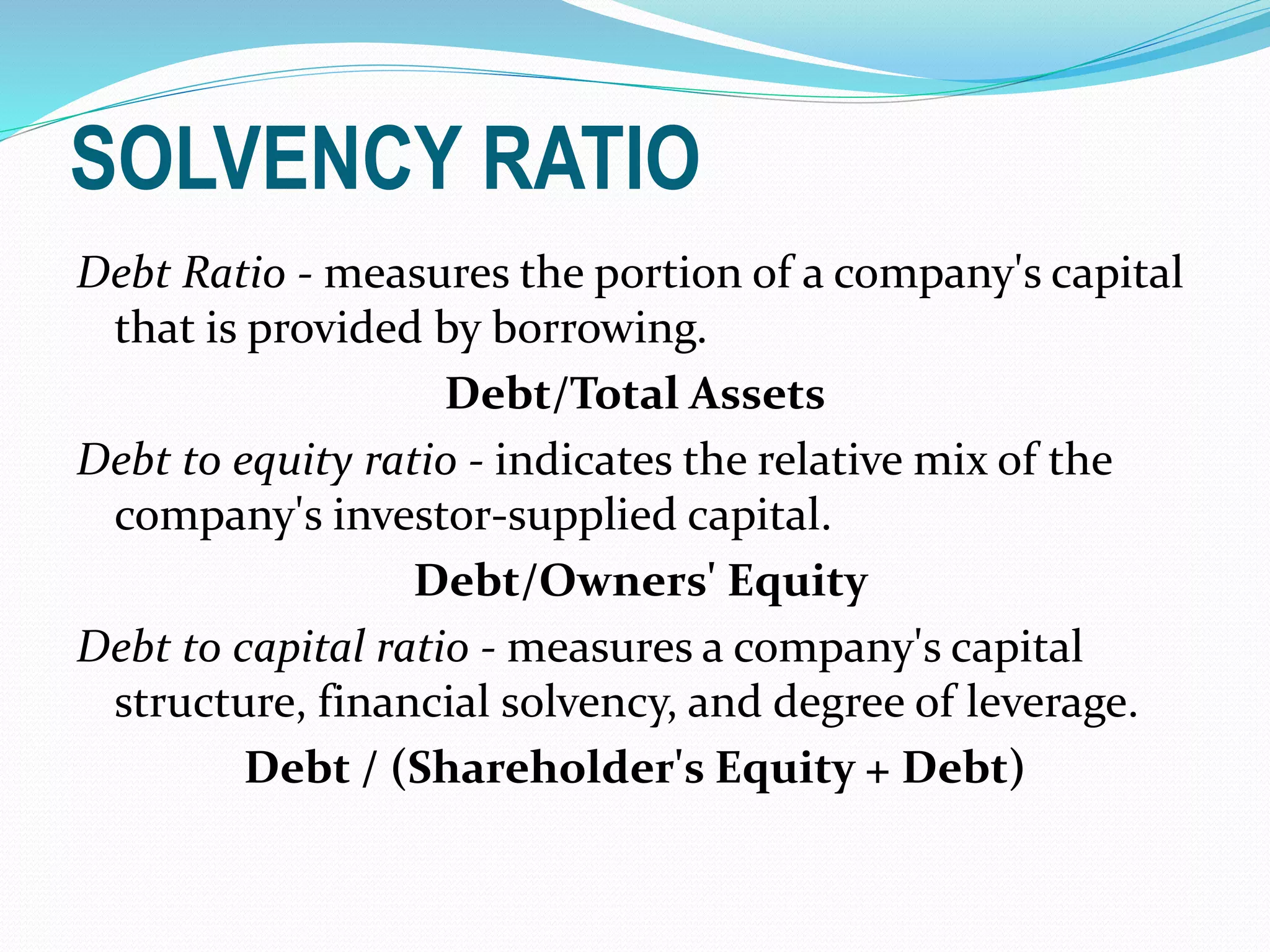 Computing Different Types of Financial Ratios | PPTX