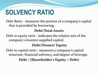 Computing Different Types of Financial Ratios | PPTX