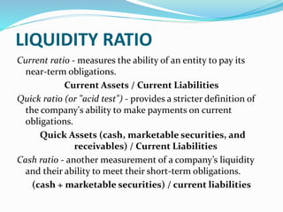Computing Different Types of Financial Ratios | PPTX