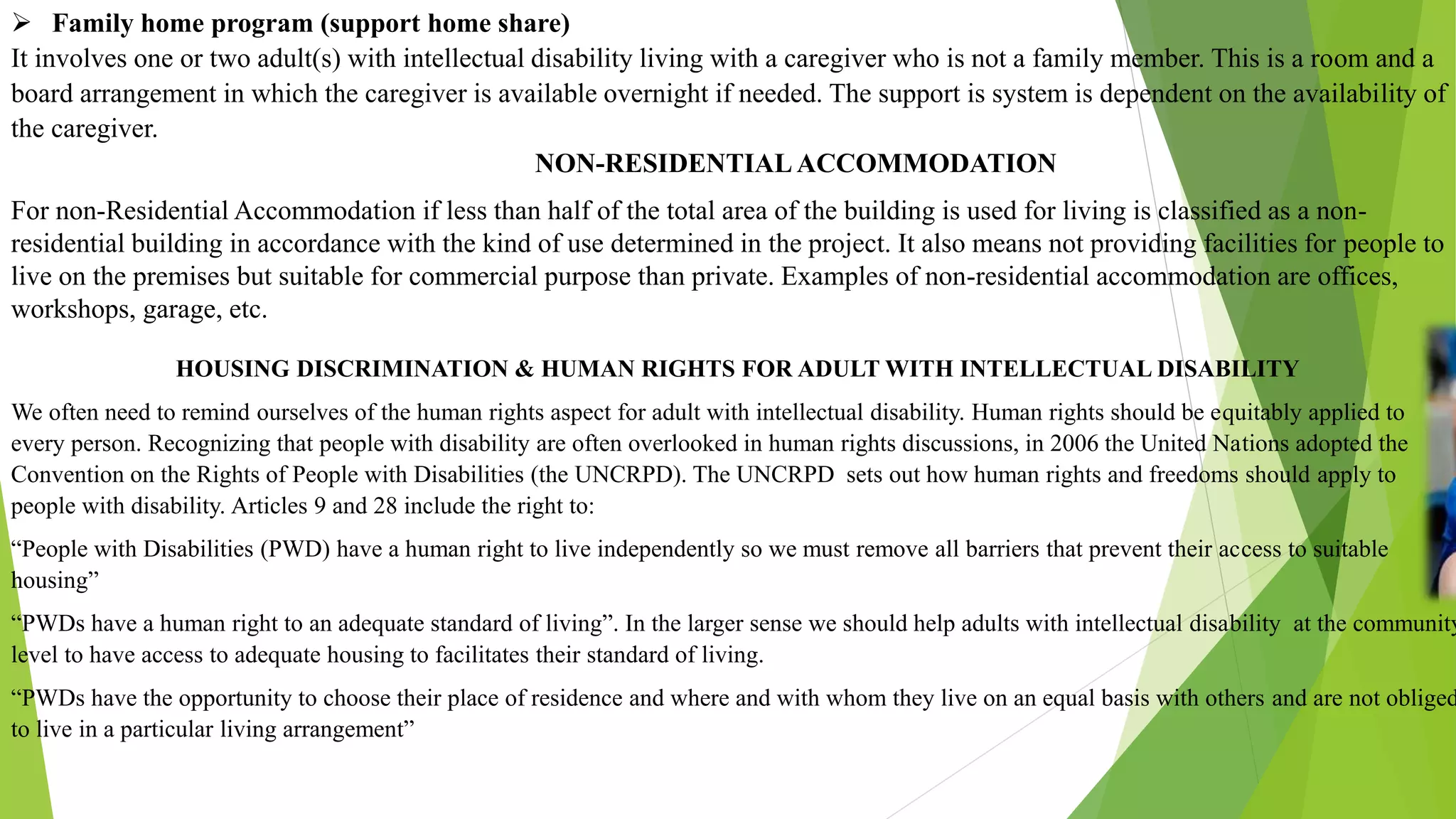 HOUSING FOR ADULT WITH INTELLECTUAL DISABILITY.. | PPTX