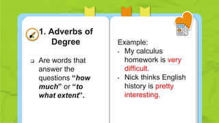 Adjectives and adverbs | PPTX