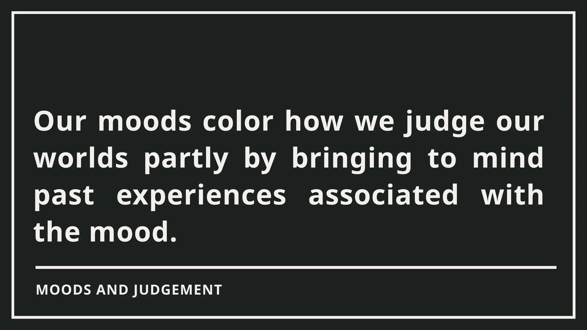 PRESENTATION ABOUT MOOD, BELIEF PERSEVERANCE IN SOCIAL PSYCHOLOGY | PPTX