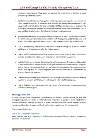 ABB and Caterpillar: Key Account Management | DOCX