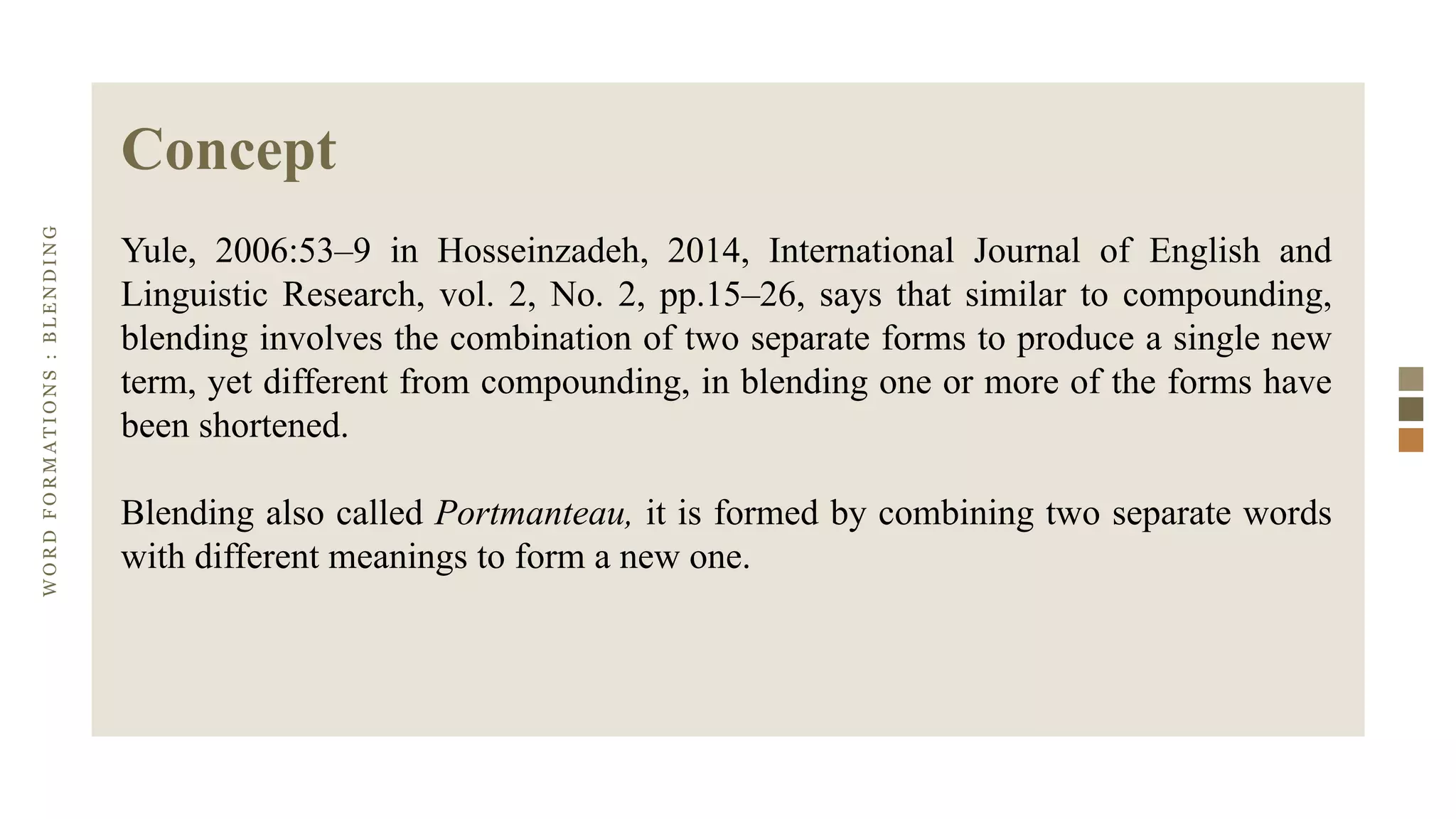 Word Formation Process - Blending | PPTX
