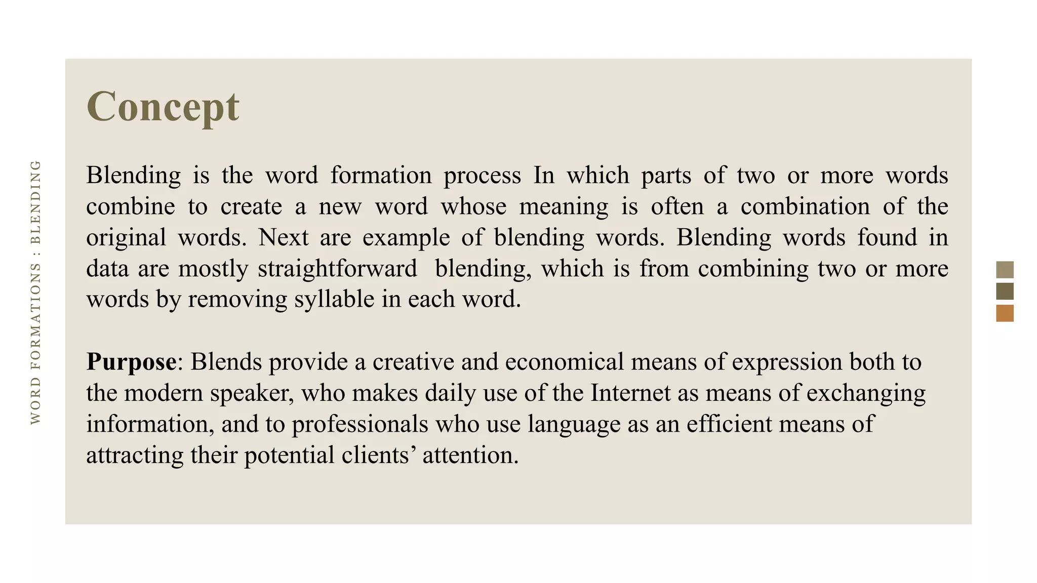 Word Formation Process - Blending | PPTX