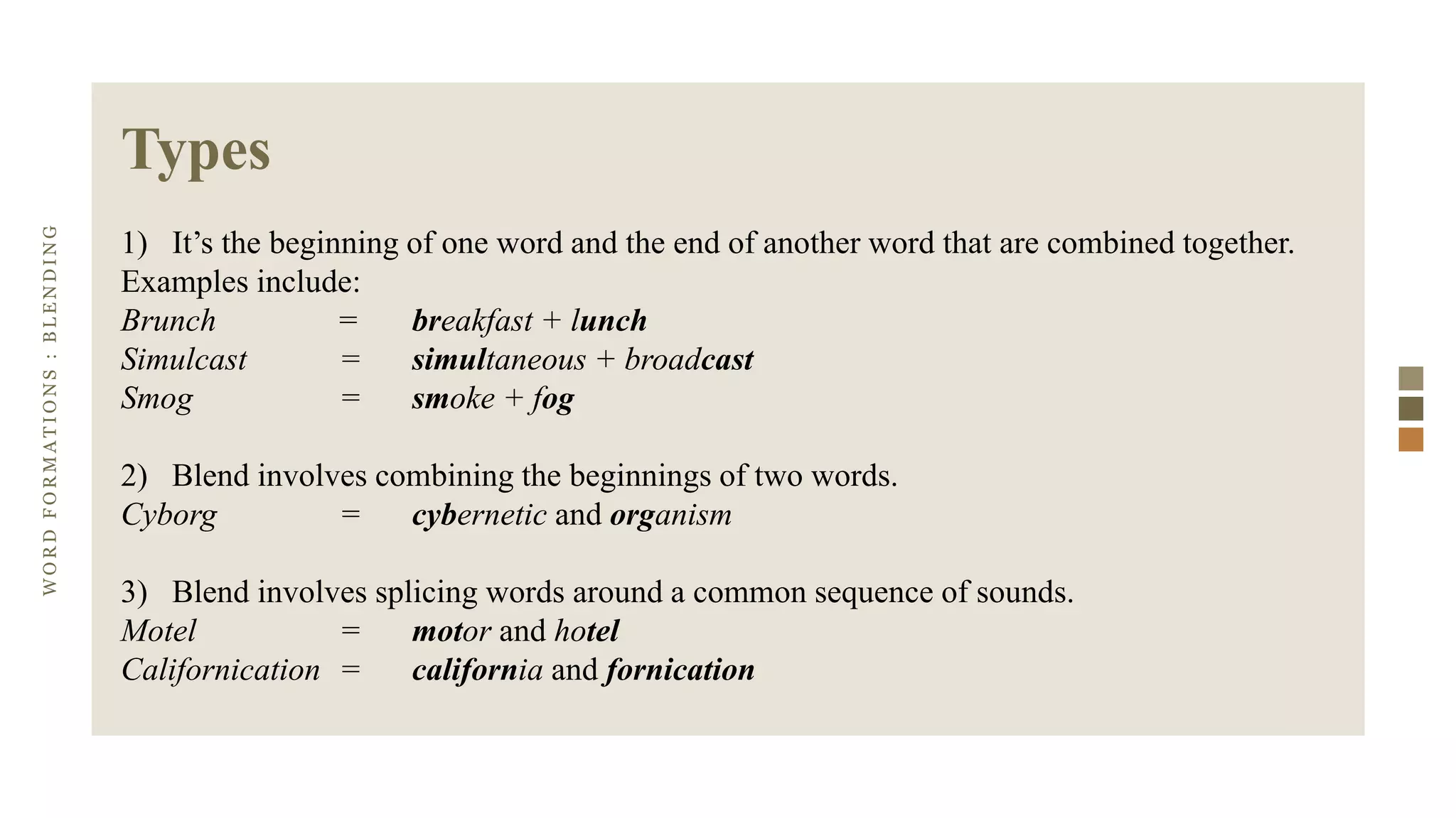 Word Formation Process - Blending | PPTX