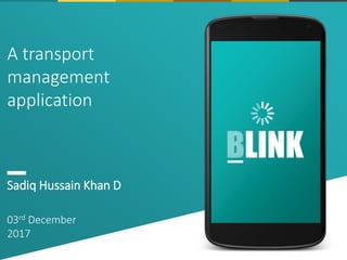 A transport management application | PPTX