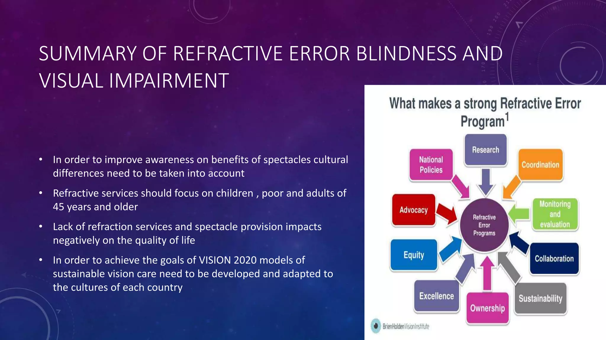 REFRACTIVE ERROR AND LOW VISION AS PUBLIC HEALTH ISSUES | PPTX