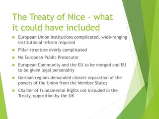 European Union: Events from Treaty of Nice | PPTX