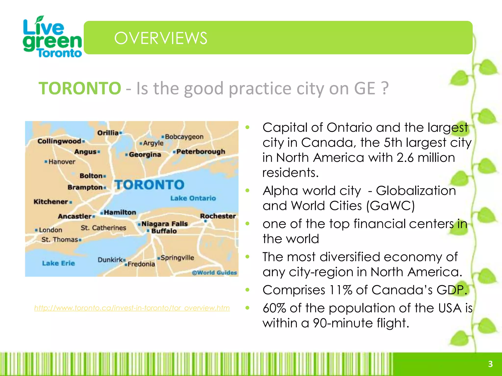 Green economy in the City of Toronto | PPT