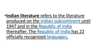 Group 5 21st indian literature 12-Microsoft | PPT