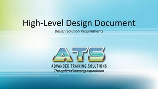 ATS-High-level design document | PPTX