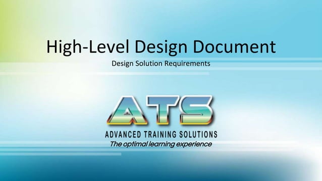 ATS-High-level design document | PPT