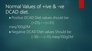 DCAD (Dietary Cation Anion Difference) | PPTX