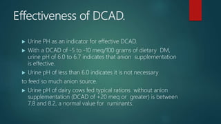 DCAD (Dietary Cation Anion Difference) | PPTX