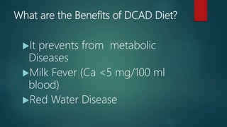 DCAD (Dietary Cation Anion Difference) | PPTX