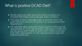 DCAD (Dietary Cation Anion Difference) | PPTX