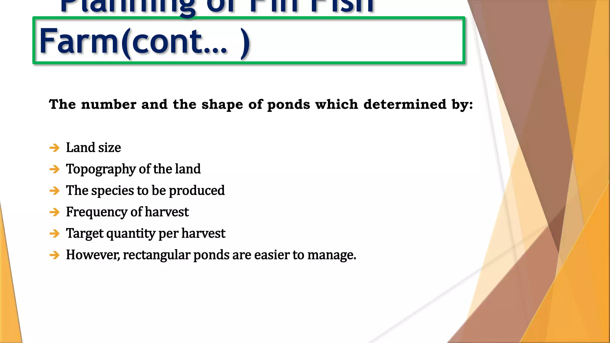 design and construction of fin fish farm | PPTX