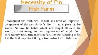 design and construction of fin fish farm | PPTX